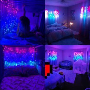 Holiday | Plug In Curtain Lights For Bedroom With 8 Flash Modes Girls ...